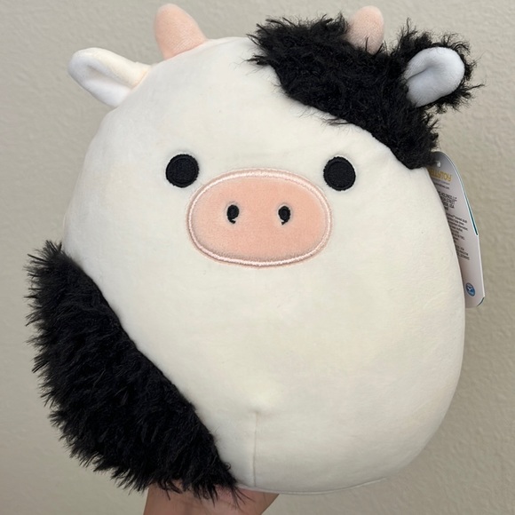 Squishmallows | Toys | Squishmallows Fuzzy Connor The Cow 8 Bnwt Famous ...